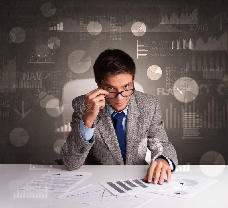 Manager at the Office Making Reports and Statistics with Blackboard ...