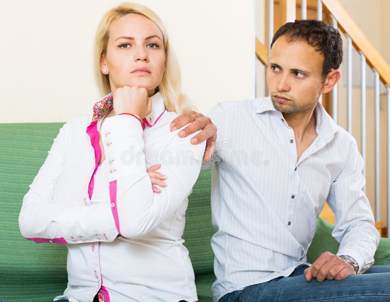 Young Married Couple Having Quarrel Stock Image - Image of person ...