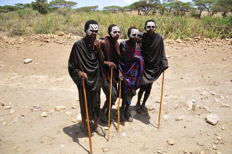 Young Masai men editorial image. Image of beads, kenya - 27078495