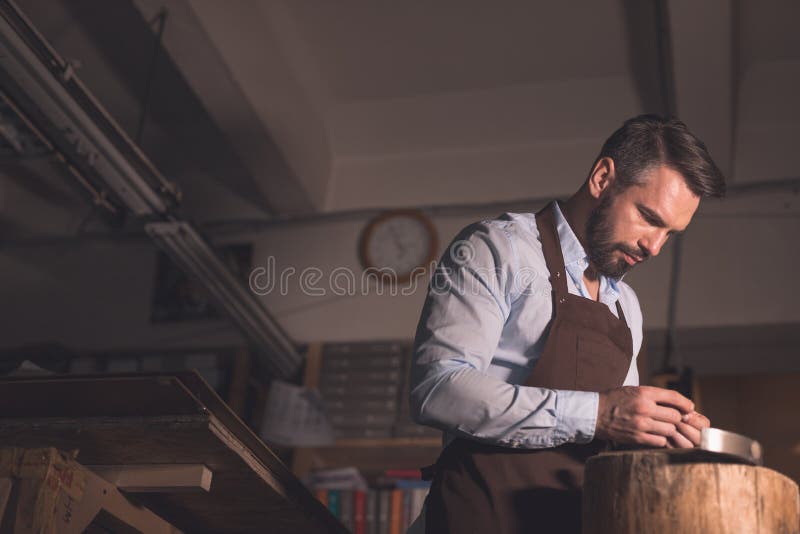 Young Master at Work in Studio Stock Image - Image of mosaic, person ...