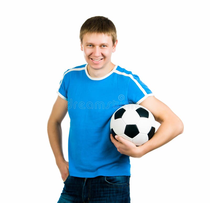 Young men with the ball stock photo. Image of happy, person - 22989366