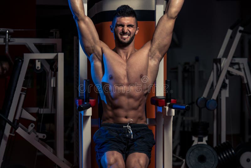 Young Men Doing Exercise for Abs Stock Image - Image of abdomen ...