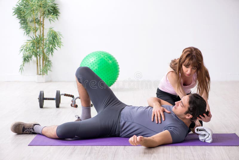 Young Man Feeling Bad during Training in First Aid Concept Stock Photo ...