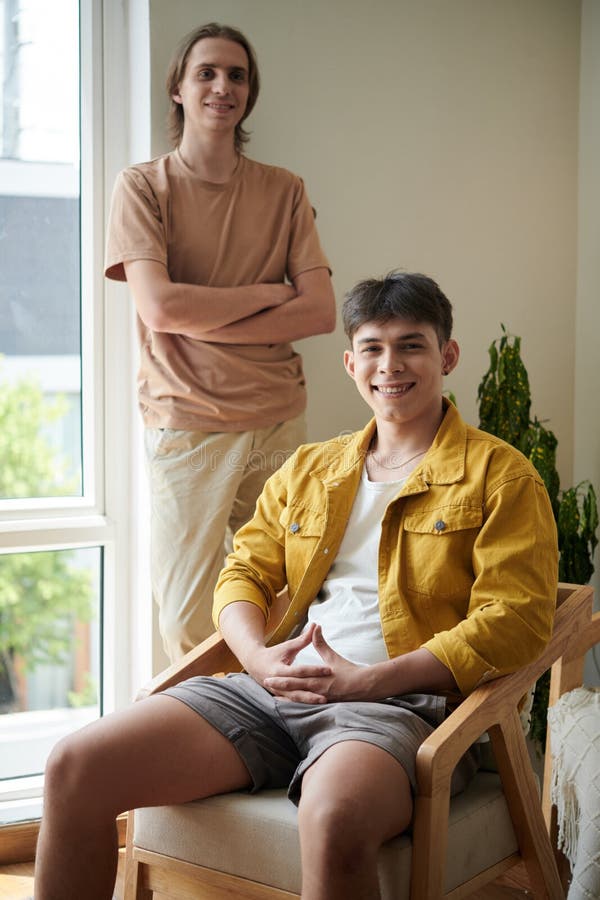 Young Men in Fraternity House Stock Image - Image of happiness ...