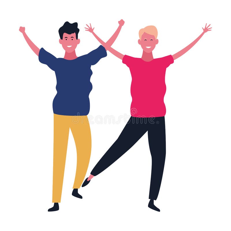 Young men friends stock vector. Illustration of human - 143196462