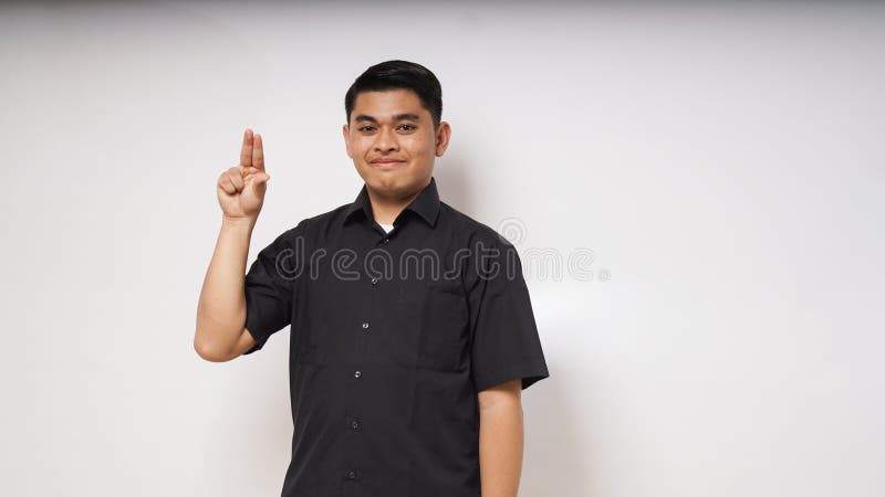 Young Men Gesturing Sign Language Stock Image - Image of communication ...