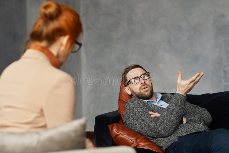 Man Talking about His Problems Stock Image - Image of psychologist ...