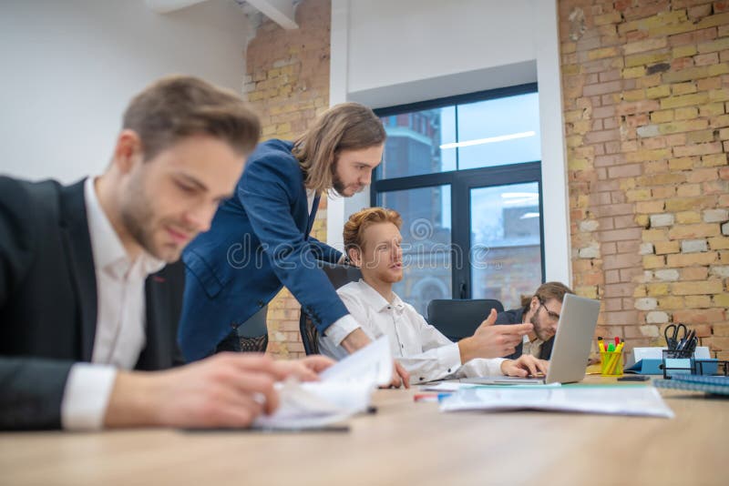 Young Men in the Office during Work Stock Photo - Image of busy ...