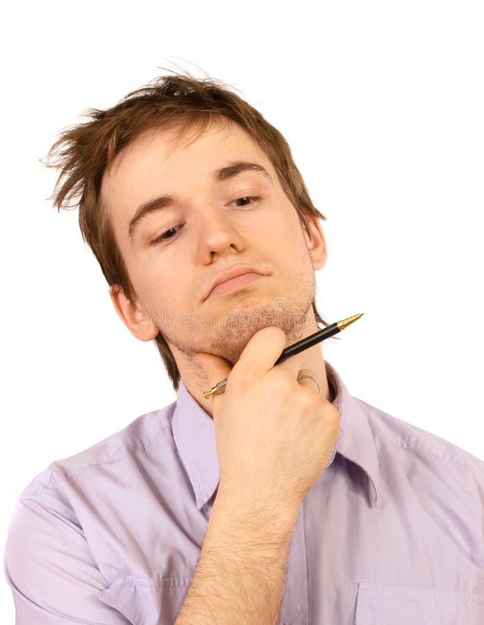 Young men thinking stock photo. Image of professional - 13465482