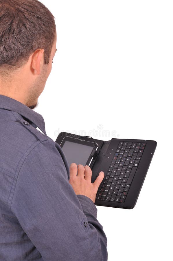 Young Men Using Wireless Internet on Smartphone Stock Image - Image of ...