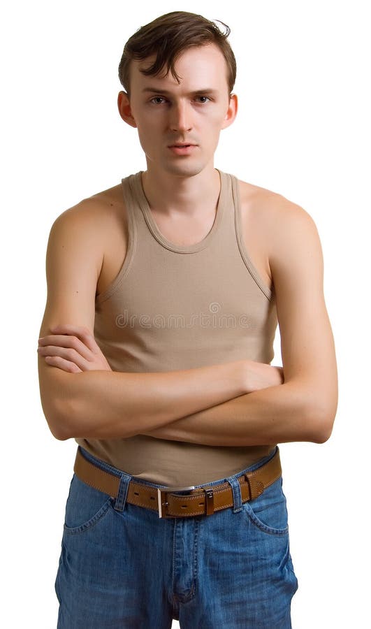 Young Men on White Background Stock Image - Image of male, caucasian ...