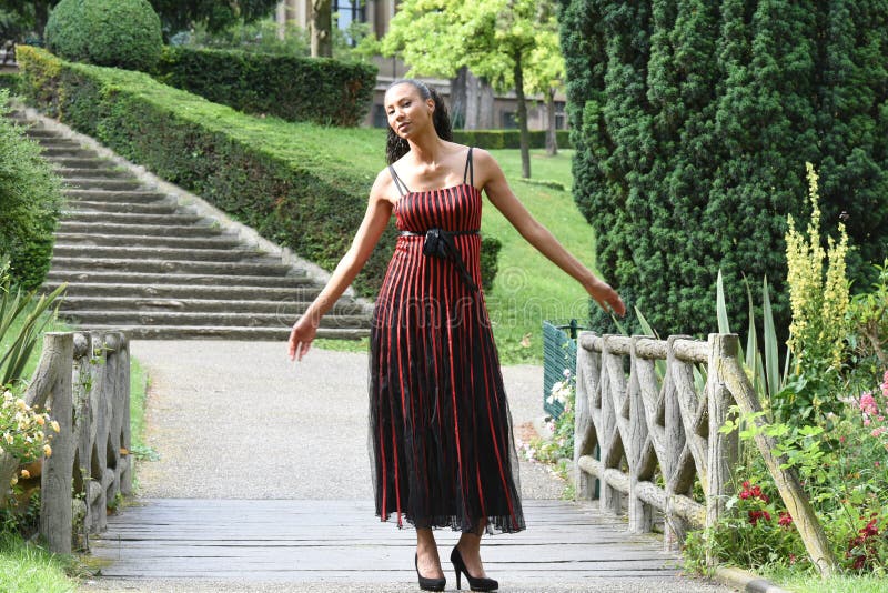 Young metis woman in paris stock photo. Image of woman - 74663536