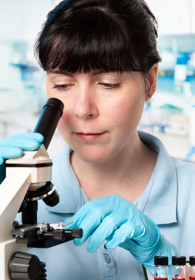 Young microscopist stock photo. Image of dark, observation - 32438094