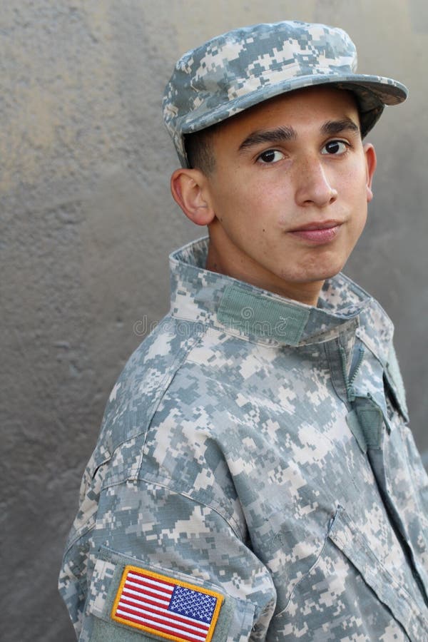 Young Military Ethnic Army Male Stock Photo - Image of mexican, future ...