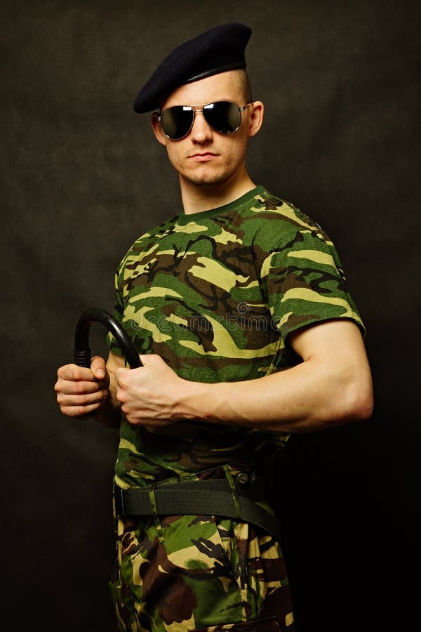 Army guy stock image. Image of proud, male, camo, protect - 476451