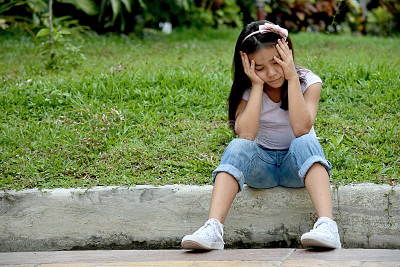 Young Minority Adolescent Under Stress Stock Photo - Image of nervous ...