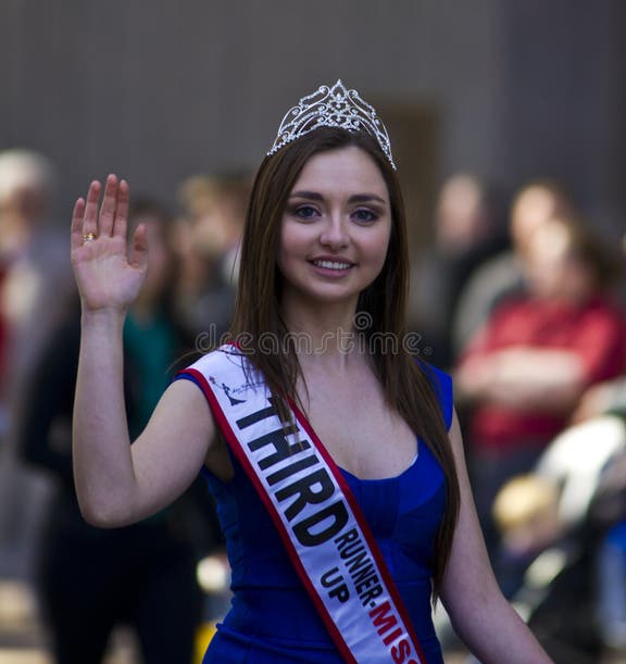 Young Miss , St Patrick S Day Parade Editorial Photo - Image of ...