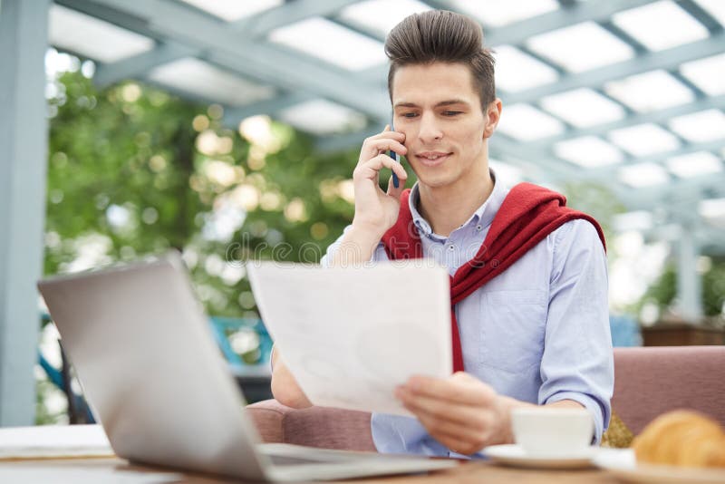 Agent calling stock image. Image of entrepreneur, broker - 121880687