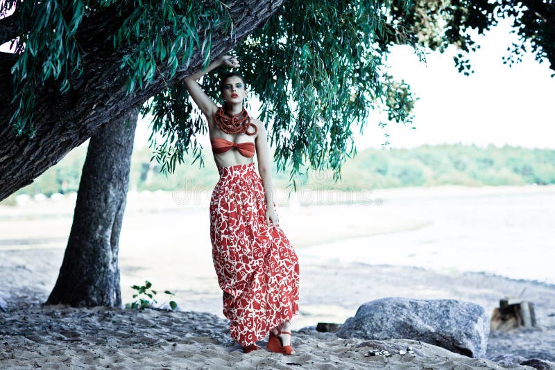 Young model on the beach stock image. Image of sand, beach - 29594523