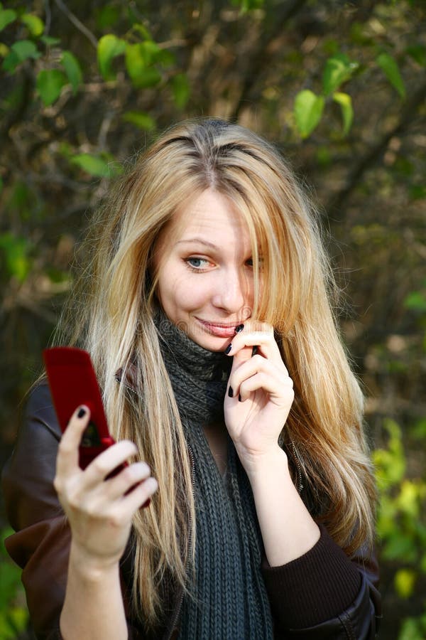 Young Model with Blond Hairs. Fall. Autumn Stock Photo - Image of face ...