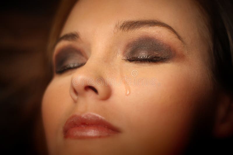 Young model crying stock image. Image of pretty, trust - 17893799