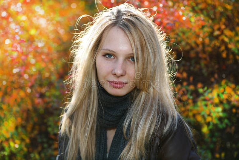 Young Model with Dark Hairs. Fall. Autumn Stock Image - Image of jacket ...