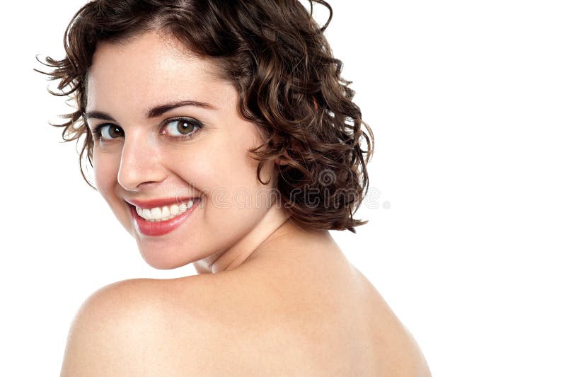 Young Model Exposing Her Back Stock Photo - Image of attractive ...