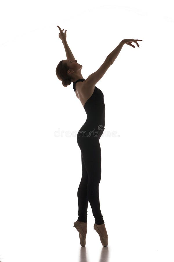 Young Modern Ballet Dancer Isolated on White Background Stock Image ...