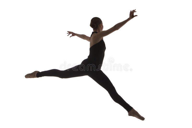 Young Modern Ballet Dancer Isolated on White Background Stock Photo ...