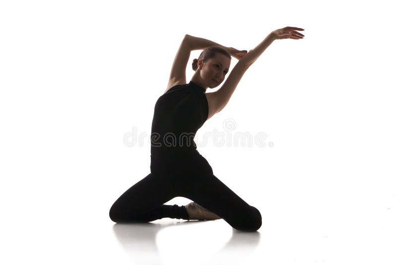 Young Modern Ballet Dancer Isolated on White Background Stock Image ...