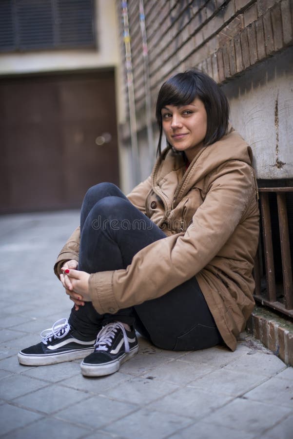 Young Modern Looking Woman Staring at Camera Stock Image - Image of ...