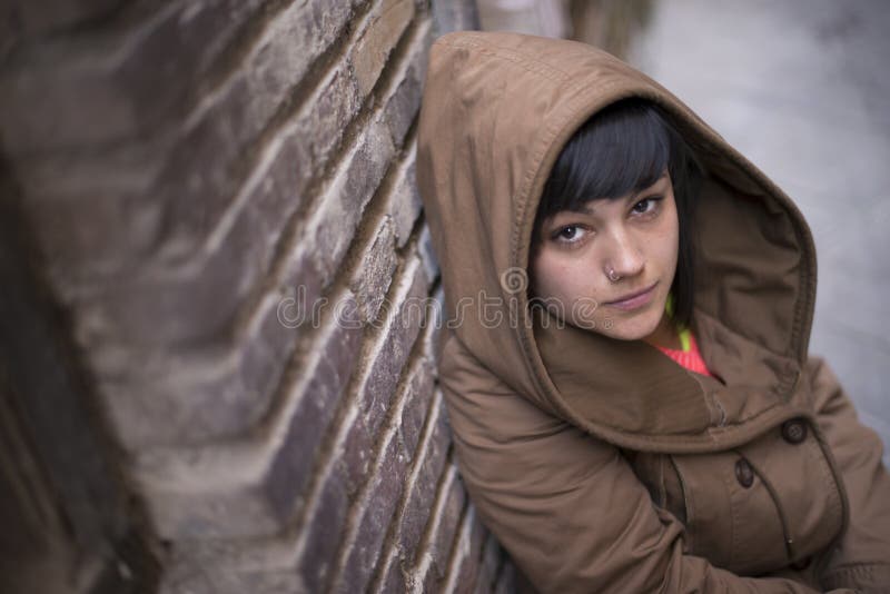 Young Modern Looking Woman Staring at Camera Stock Photo - Image of ...