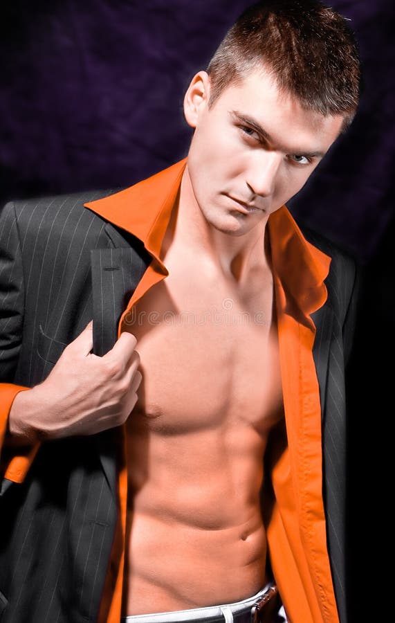 Young Modern Style Macho Man is Posing Stock Photo - Image of modern ...