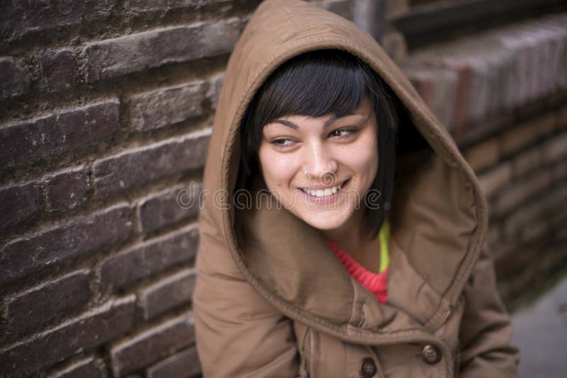 Young modern woman stock image. Image of looking, coat - 50151809