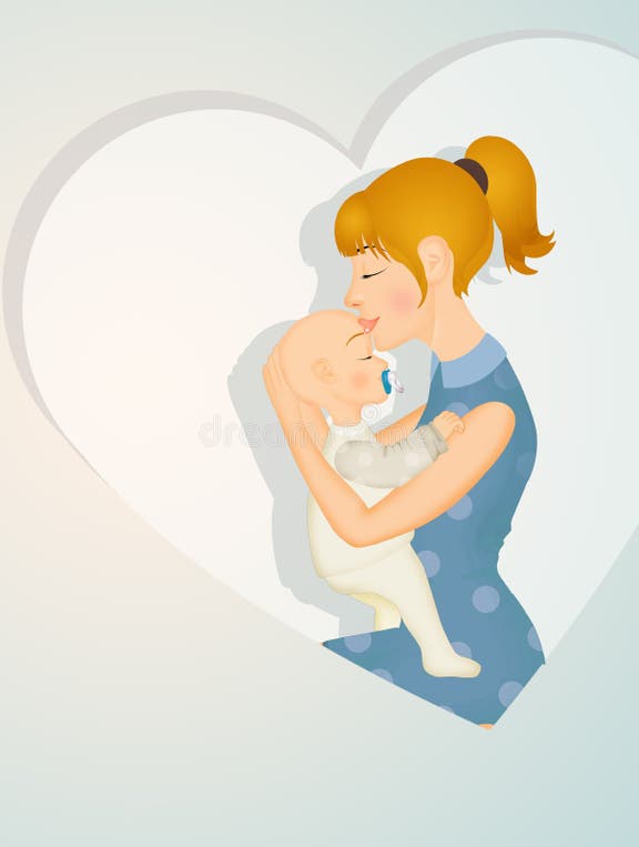 Kiss Mom Son Stock Illustrations 523 Kiss Mom Son Stock Illustrations