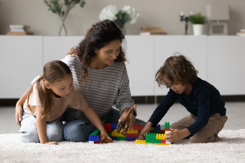 160 Mom Kids Playing Floor Blocks Stock Photos - Free & Royalty-Free ...