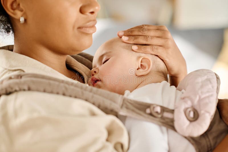 Young Mother Lullabying Her Baby Stock Image - Image of motherhood ...