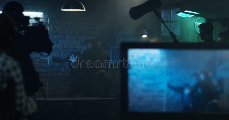 Young Movie Actors Doing Fight Scene in a Movie Stock Video - Video of ...