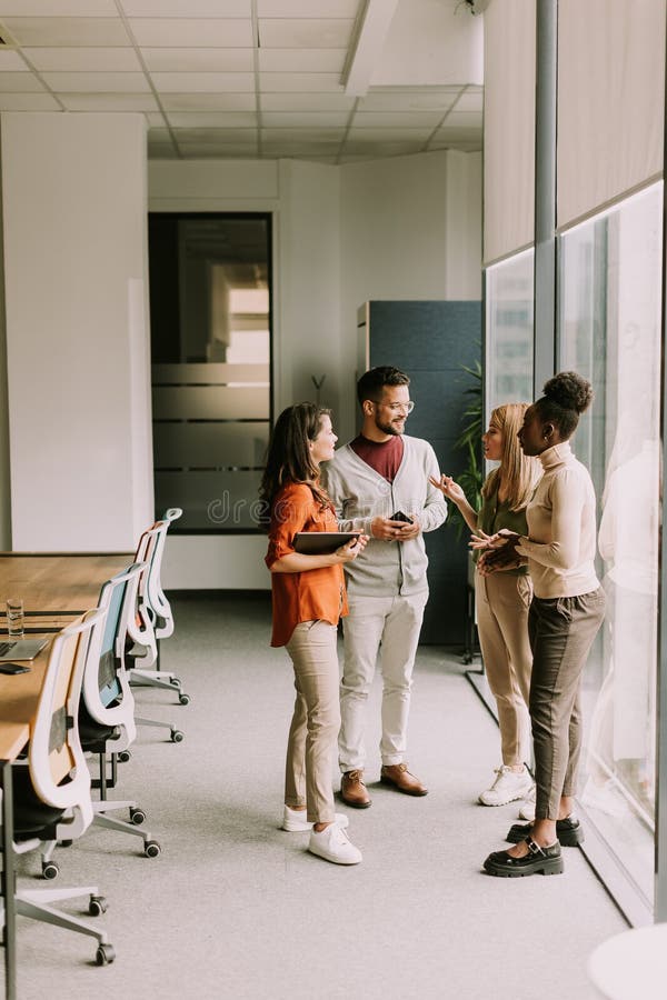 Multiethnic Startup Business Team on Meeting in a Modern Bright Open ...