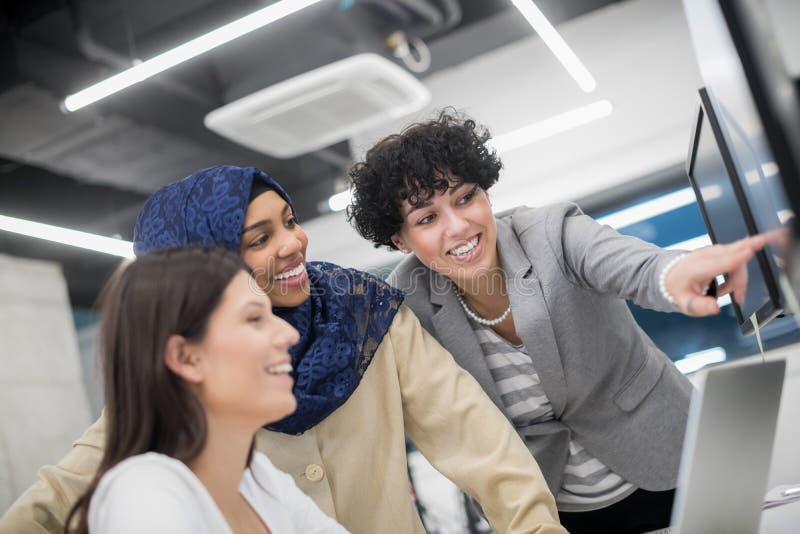 Multiethnics Team of Software Developers Working Together Stock Photo ...