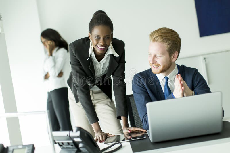 Young Multiracial Business People Stock Photo - Image of workplace ...