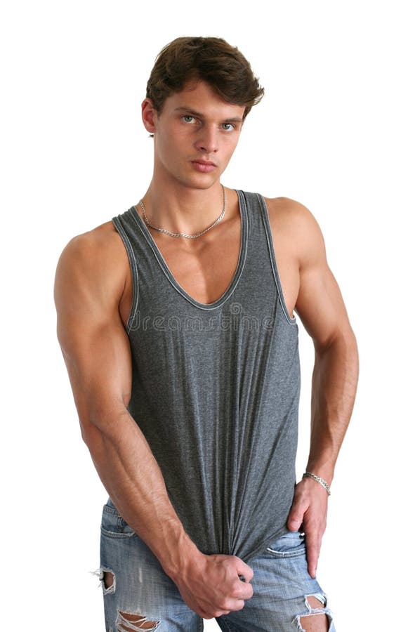 Young Muscular Man stock photo. Image of cutout, people - 26790376
