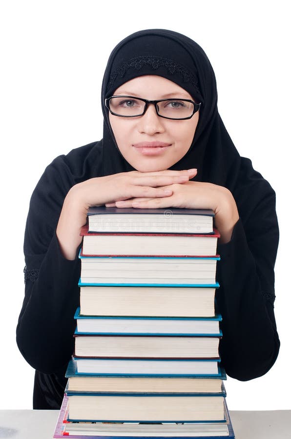Young Muslim Female Student Stock Photo - Image of beautiful, learning ...