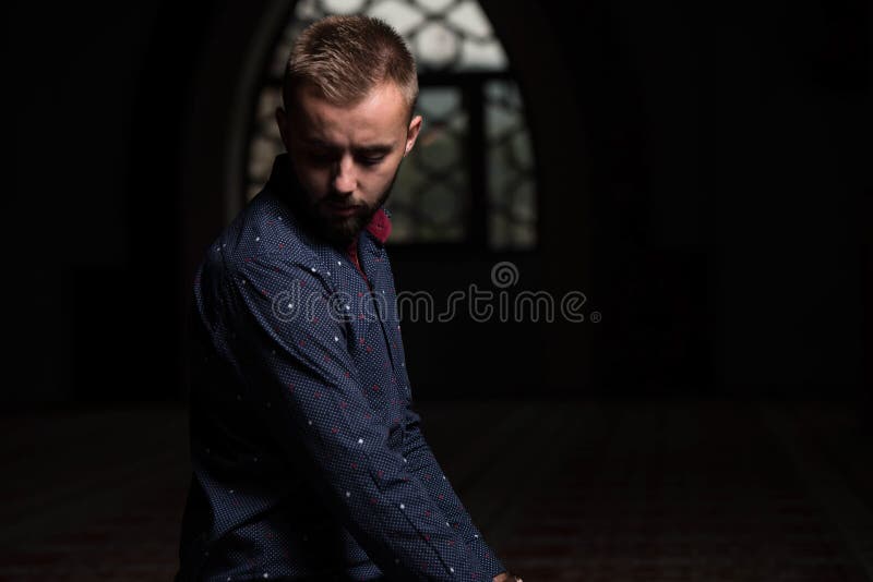 Young Muslim Guy Praying stock photo. Image of idea - 118204794