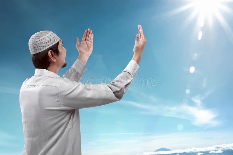 Young muslim man praying stock photo. Image of culture - 71447530
