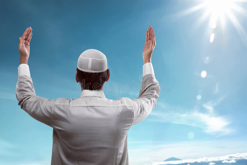 Young muslim man praying stock photo. Image of adult - 71447562