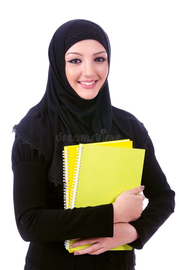 Young Muslim Woman with Book Stock Image - Image of lady, east: 32528275