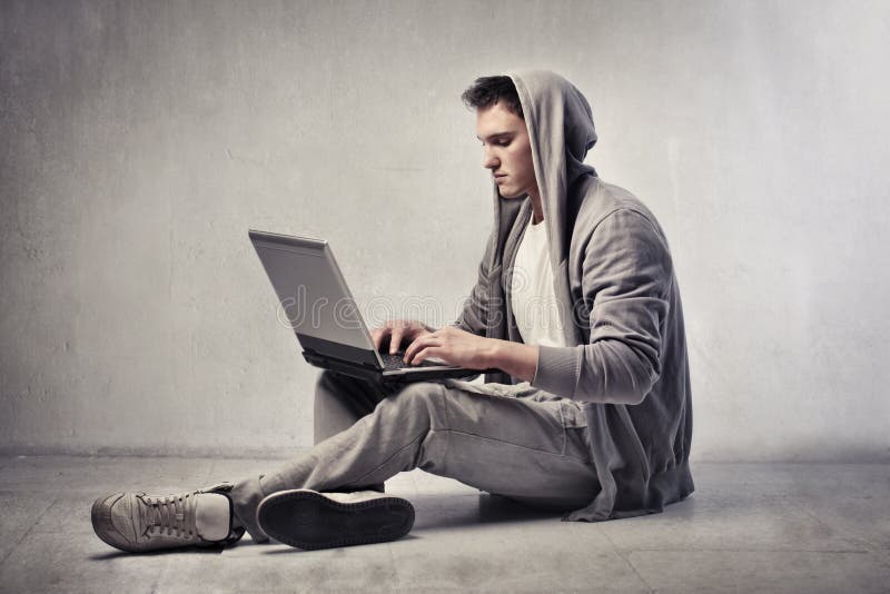 Young nerd stock image. Image of nerd, work, notebook - 22621511