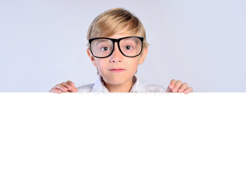 Young nerd boy stock photo. Image of banner, advertisement - 41878210