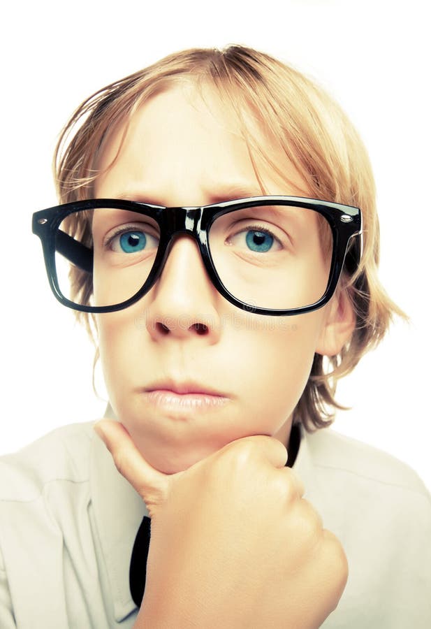 Young nerd with idea stock image. Image of idea, caucasian - 26681125